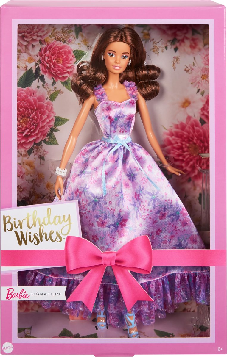 Lalka Barbie Signature Birthday Wishes, kolekcjonerska w satynowej ...