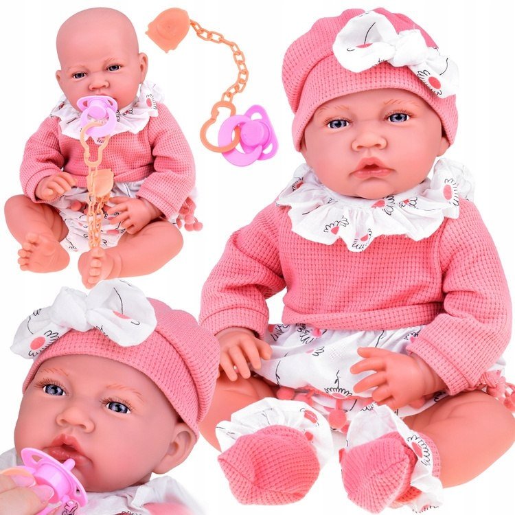 Lalka Bobas 45 Cm Dziewczynka Miękka I Interaktywna Różowy Komplet ...