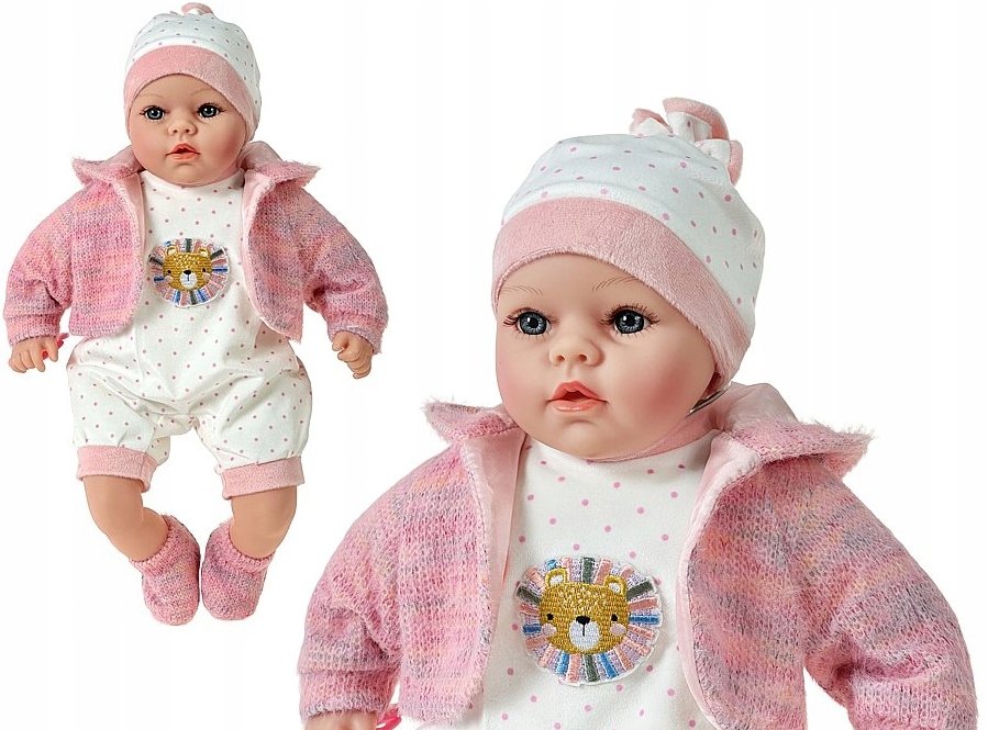 LALKA BOBAS 45CM MÓWI I ŚPIEWA PO POLSKU + SMOCZEK INTERAKTYWNA, BABY ...