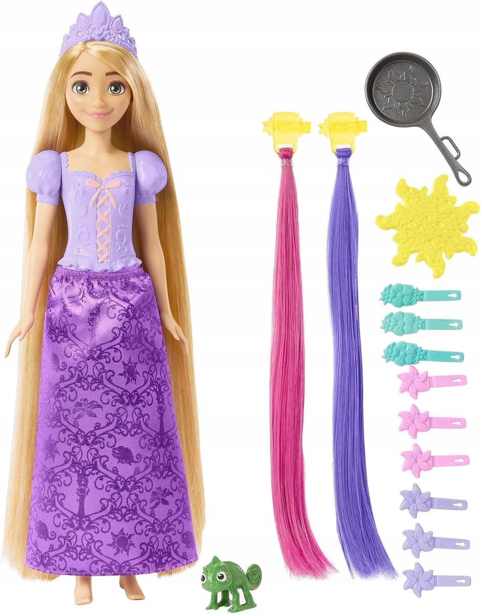 LALKA ROSZPUNKA Z PASCALEM ZMIENIA KOLOR WŁOSÓW + LALKA FLYNN RIDER DIS ...
