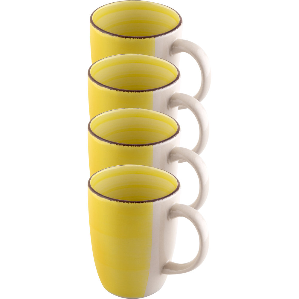 Lamart, Zestaw kubków Happy, żółty, 4 szt. - Lamart | Sklep EMPIK.COM