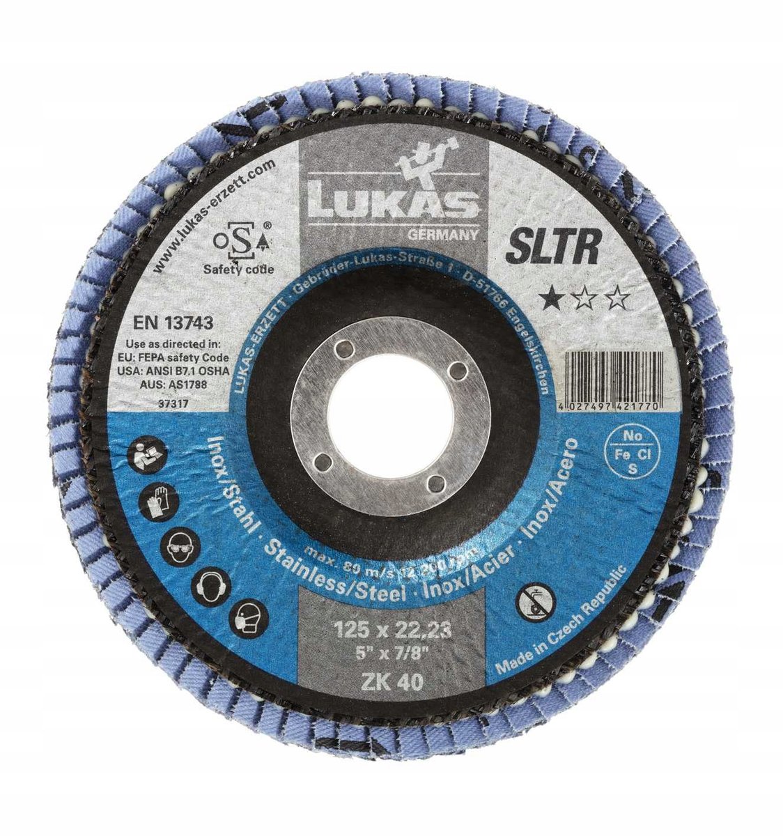 LAMELKA SLTR BASE-X GRANULACJA 60 125MM - 10 SZT - PA9 60 125LU - LUKAS ...