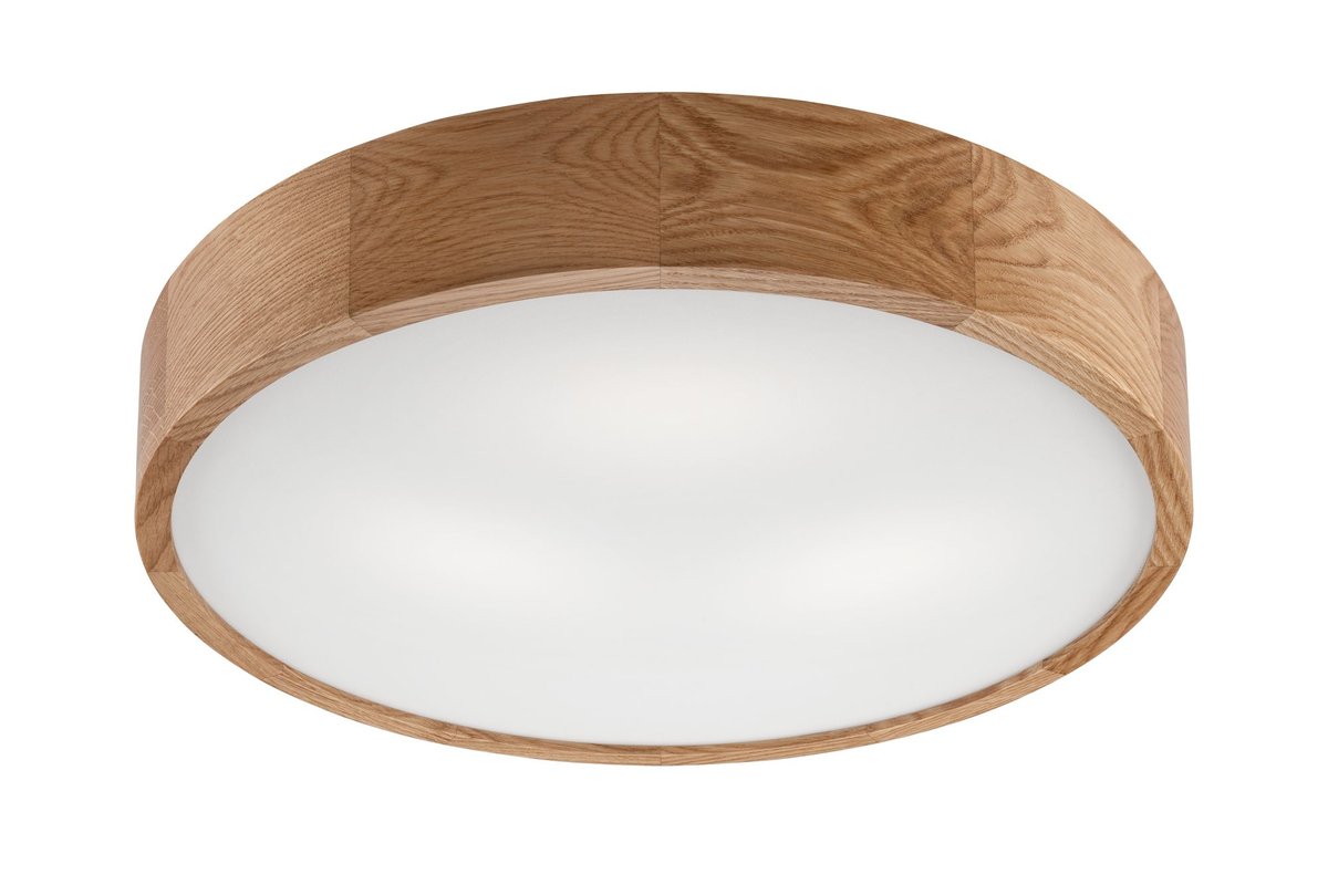 Lamkur Eveline 38063 plafon lampa sufitowa 3x60W E27 drewniany/biały - Lamkur | Sklep EMPIK.COM