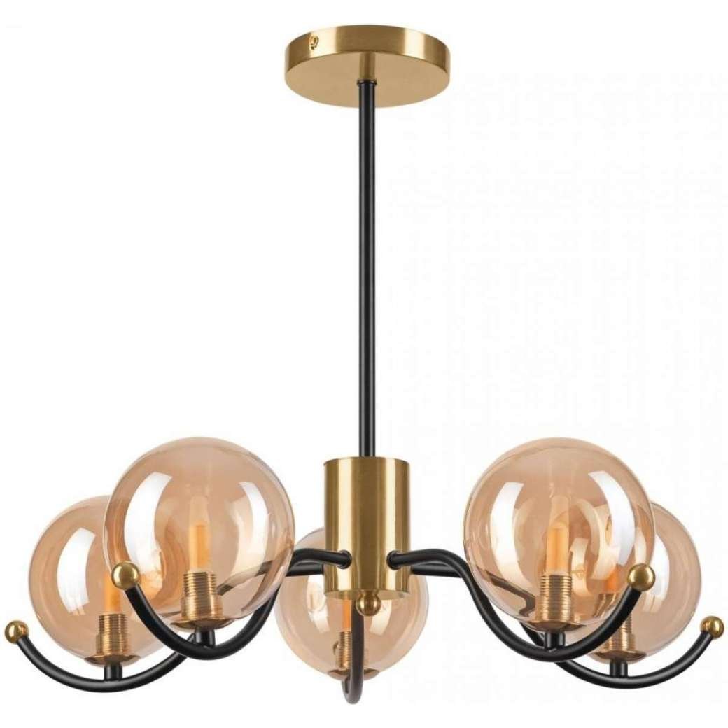 Lamkur Georgia 49281 Lampa Wisząca Zwis 5X5W G9 Złota/Czarna - Inna ...