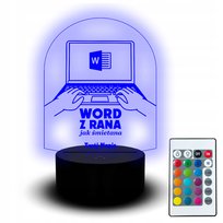Lampa Birukowa Led Nocna na Usb Word Pakiet Office Zestaw Śmieszny ...