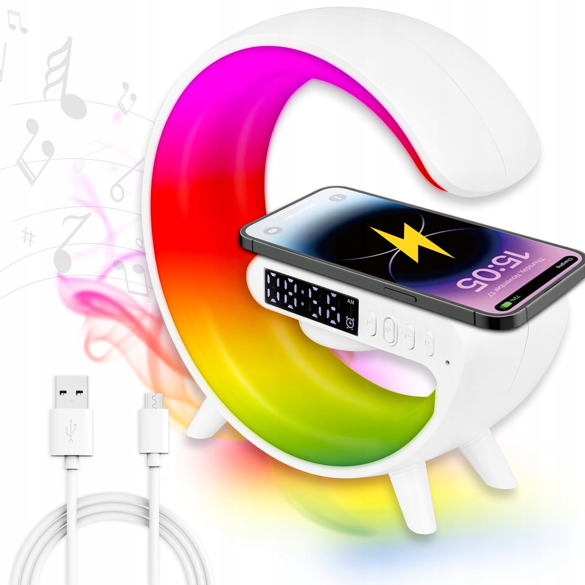 Lampa biurkowa LED RGB 5W z głośnikiem Bluetooth - Inna producent ...