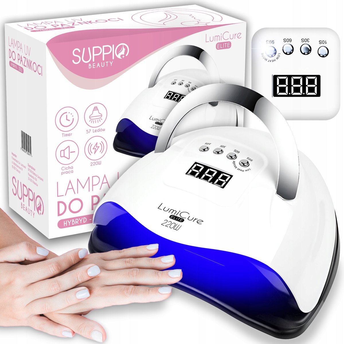 Lampa Do Paznokci 220W Do Hybryd Żeli Uv Led X7 Dual Max Lumicure Elite | Sklep EMPIK.COM