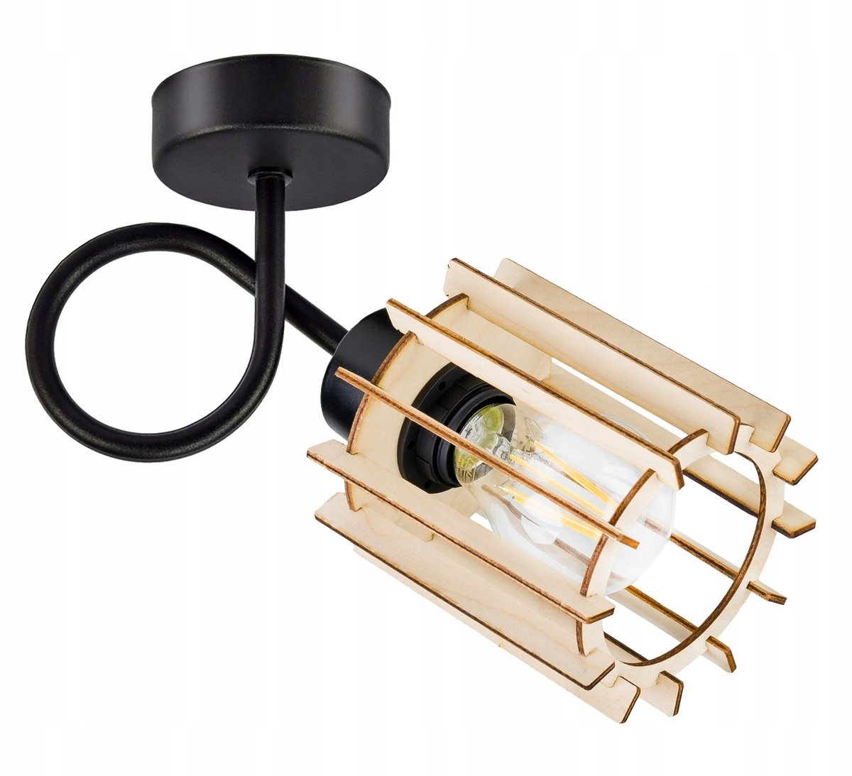 LAMPA KINKIET E27 ścienny stały loft PLAFON Drewno - LED-ONE | Sklep ...