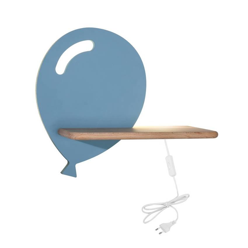 Lampa Kinkiet Półeczka 5W Led 4000K Iq Kids Balloon Niebieski 21-85115 ...