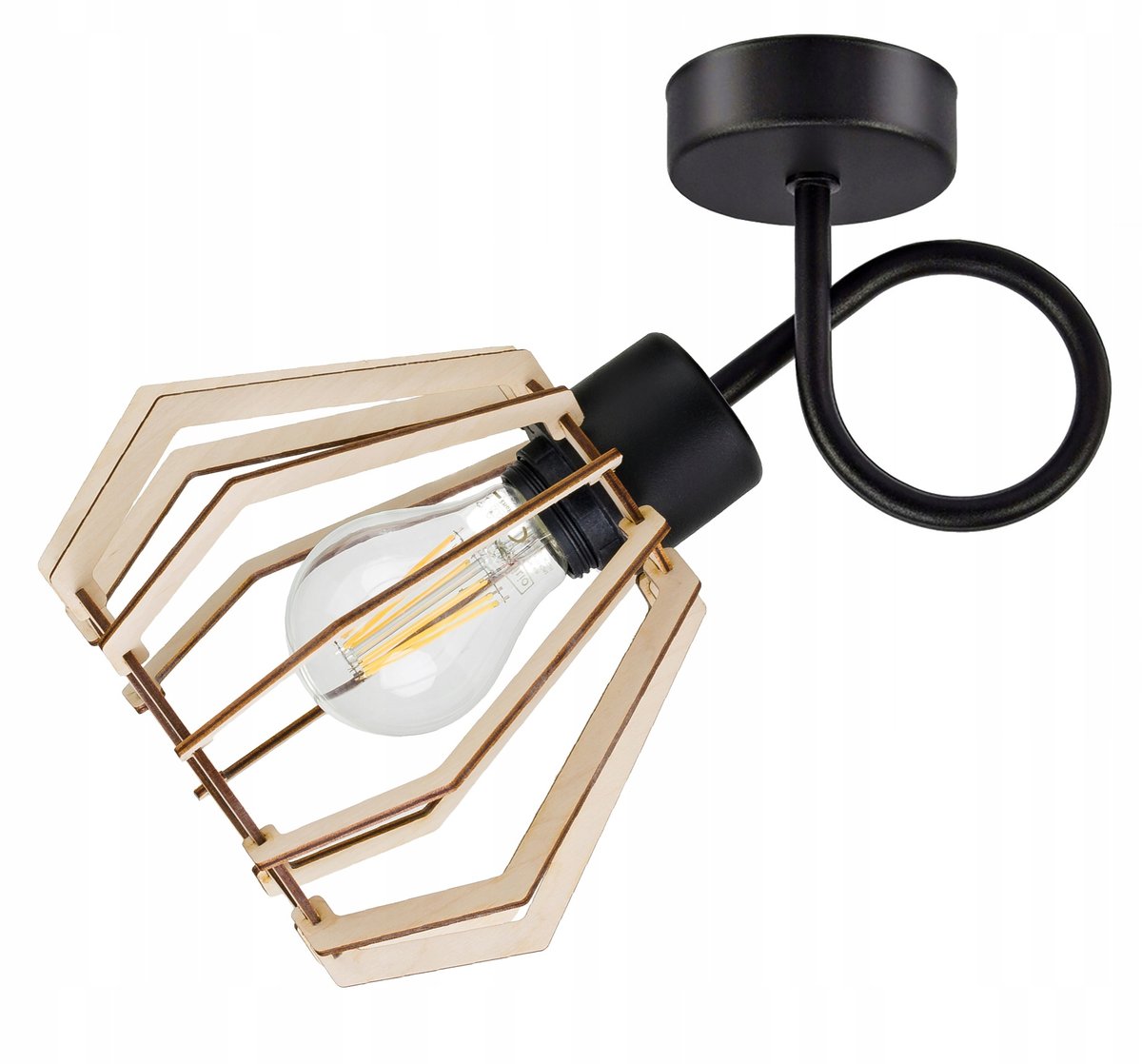 LAMPA KINKIET ścienny stały loft PLAFON Drewno - LED-ONE | Sklep EMPIK.COM