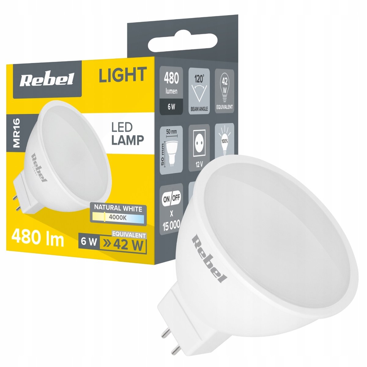 Lampa Led Rebel 6W MR16 4000K 12V - Rebel | Sklep EMPIK.COM