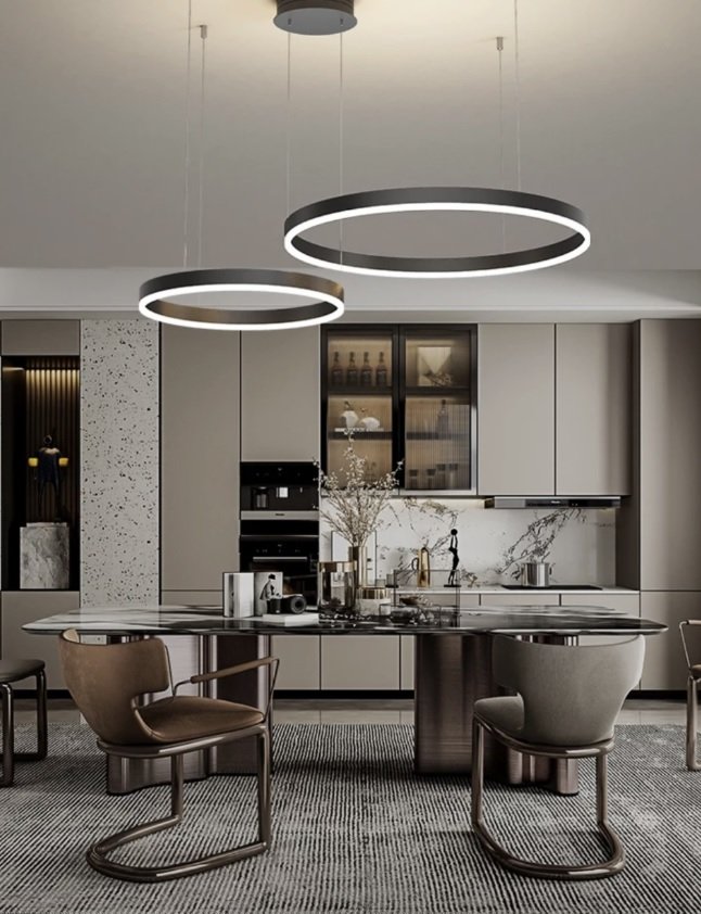 Lampa Led Ring Czarna Lampa Wisząca Led 80/60 Czarna - AMPER-VOLT ...