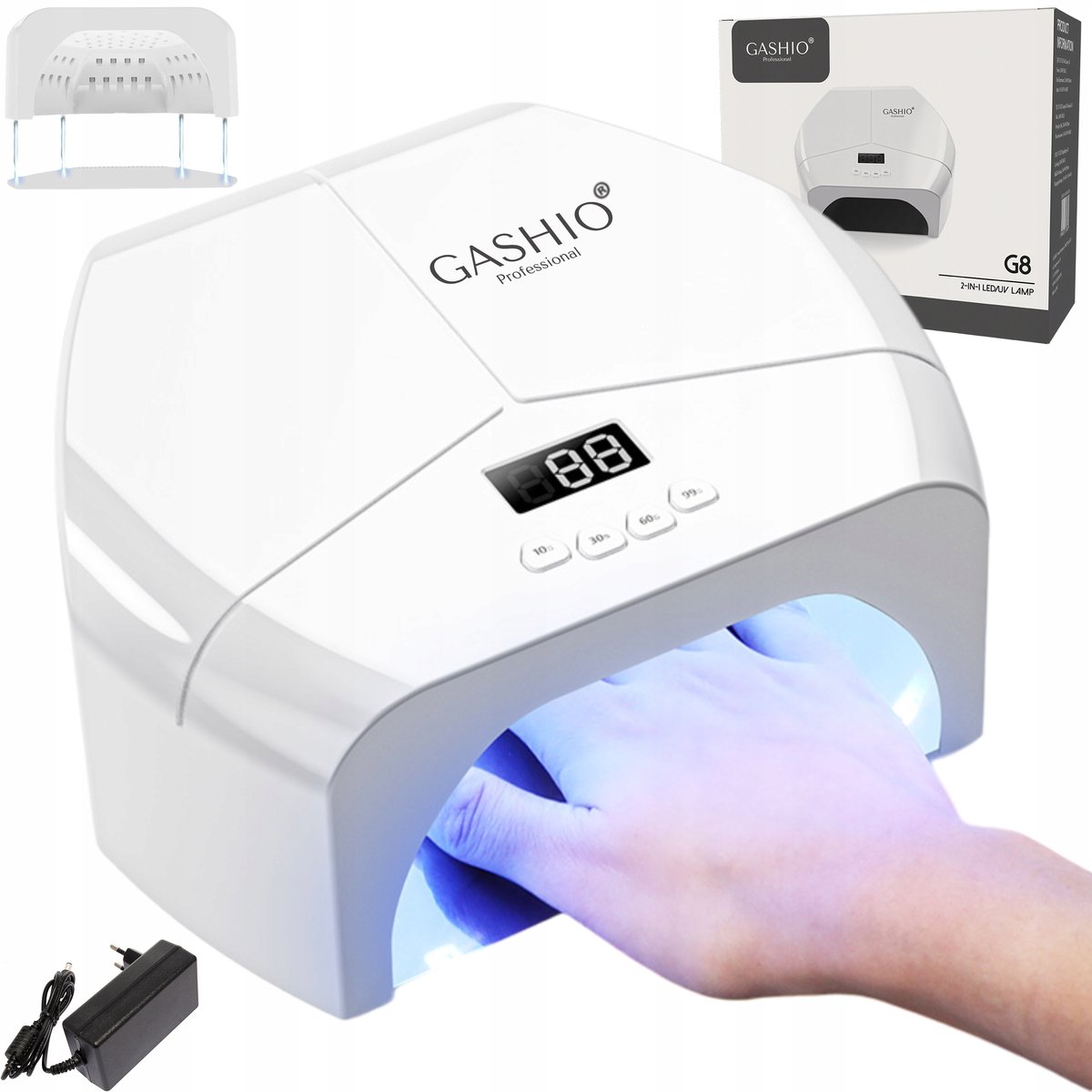 Lampa LED UV 268W do Paznokci Żeli Hybrydy Manicure Pedicure Mocna DUAL LED | Sklep EMPIK.COM