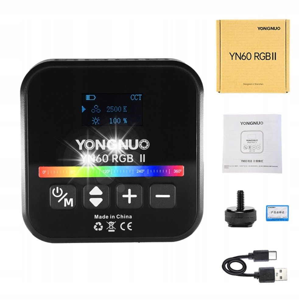 Lampa LED Yongnuo YN60 RGB II - WB (2500 K - 9900 K), czarna - Inna ...