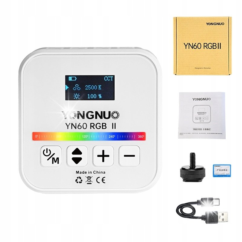 Lampa LED Yongnuo YN60 RGB II WB 2500K-9900K USB-C 2000 mAh - Inna ...