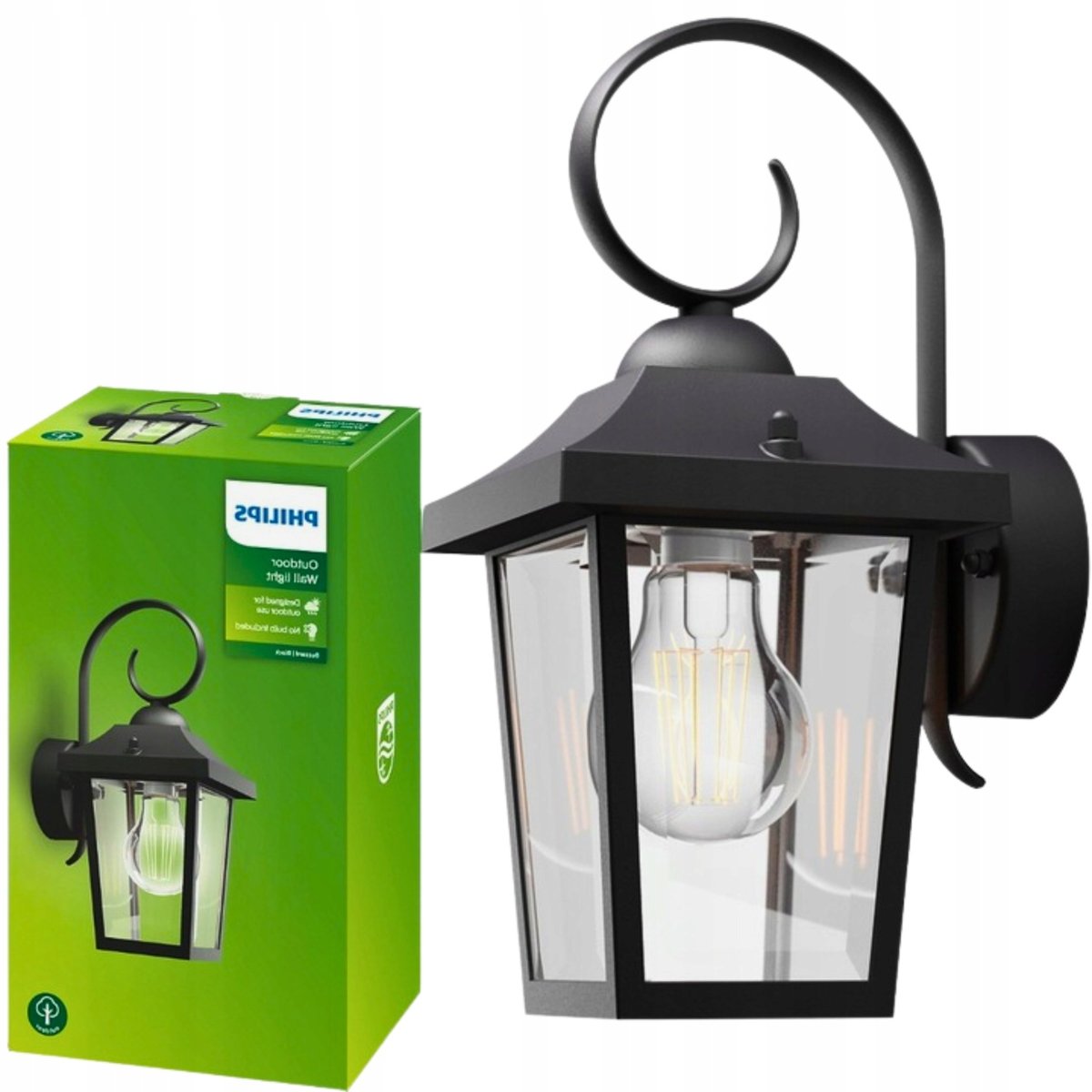 Lampa Ogrodowa Led Kinkiet Elewacyjny Buzzard E27 Ip44 Latarnia Philips ...