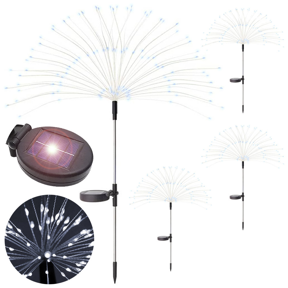 Lampa Ogrodowa Solarna Dmuchawiec Światło Zimne Białe 4 Sztuki - Zolta | Sklep EMPIK.COM