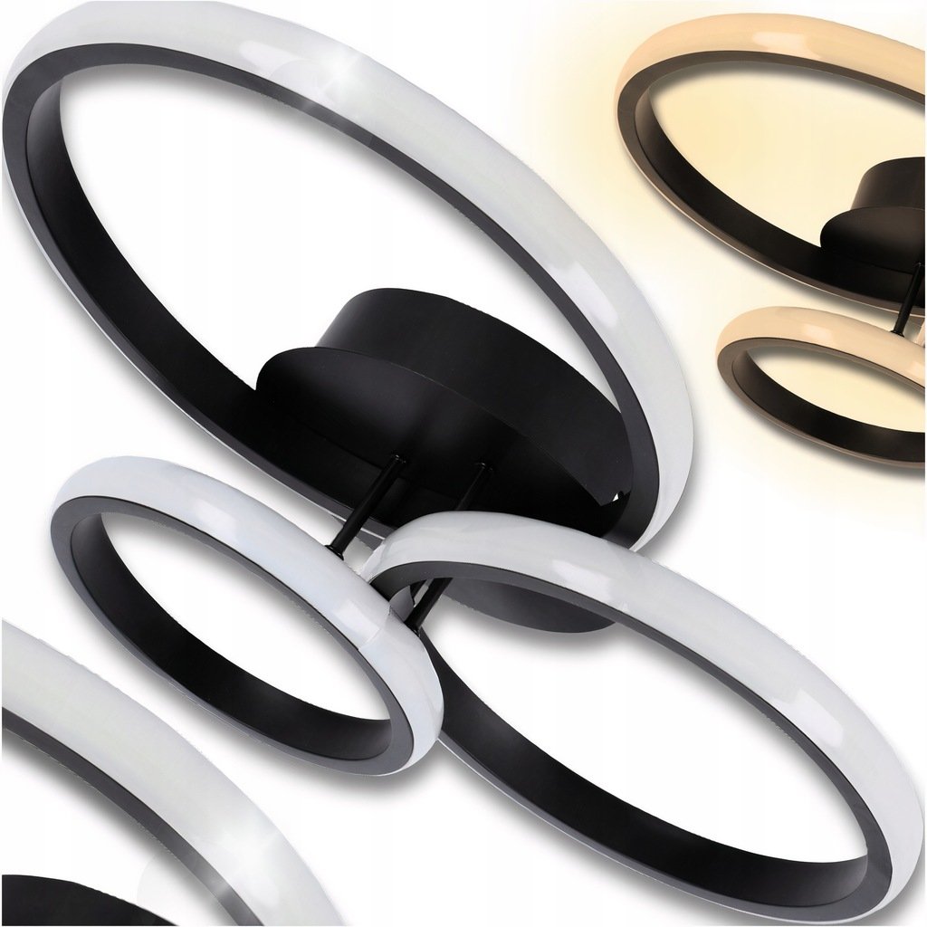 LAMPA PLAFON LED 70W SUFITOWA MODERN LOFT 3 BARWY DO POKOJU SYPIALNI ...