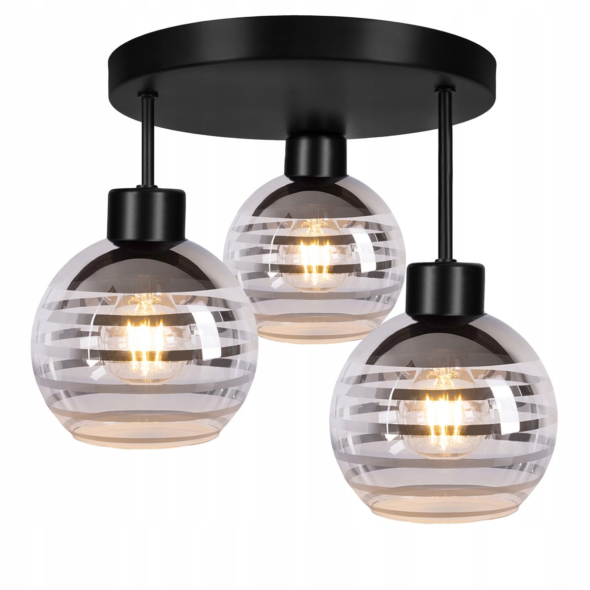 LAMPA plafon ŻYRANDOL wysoki stały SZKLANA kula - LED-ONE | Sklep EMPIK.COM