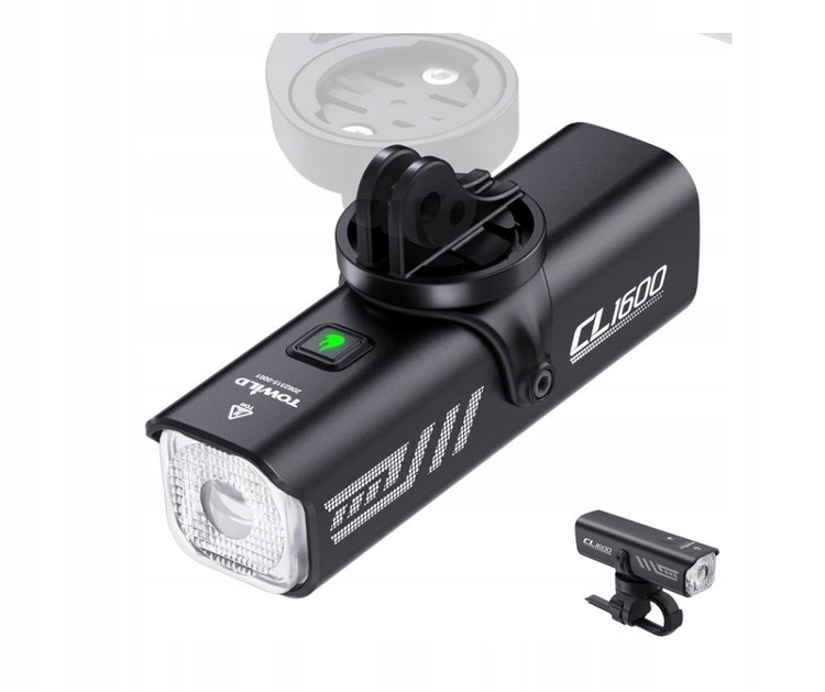 Lampa przednia Towild CL1600 lumenów 5000 mAh powerbank USB lampka rowerowa - inna (Inny ...