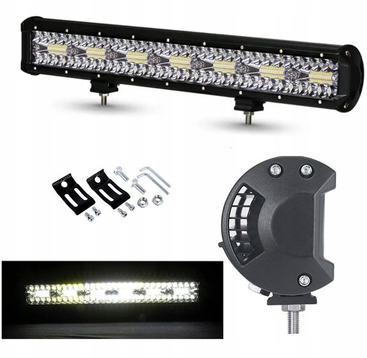 LAMPA ROBOCZA PANEL LED BAR 52 cm 420W 12 24V CREE DALEKOSIEZNA QUAD ...