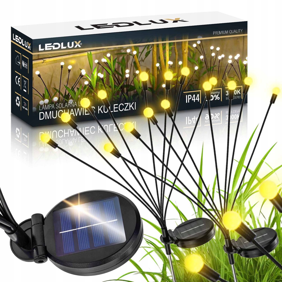 Lampa Solarna LED Ogrodowa Drzewko Dmuchawiec Fajerwerki Wbijana do Ogrodu - LEDLUX | Sklep ...