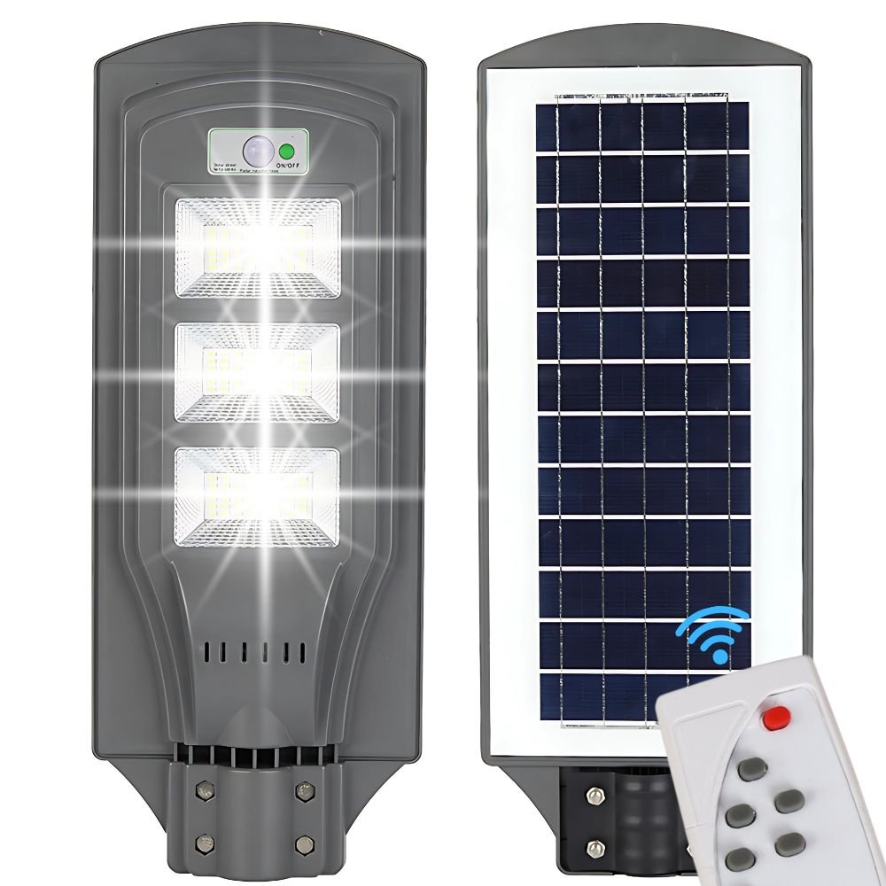 Lampa solarna uliczna led latarnia z pilotem czujnik ruchu i zmierzchu ip65 - VERK GROUP | Sklep ...