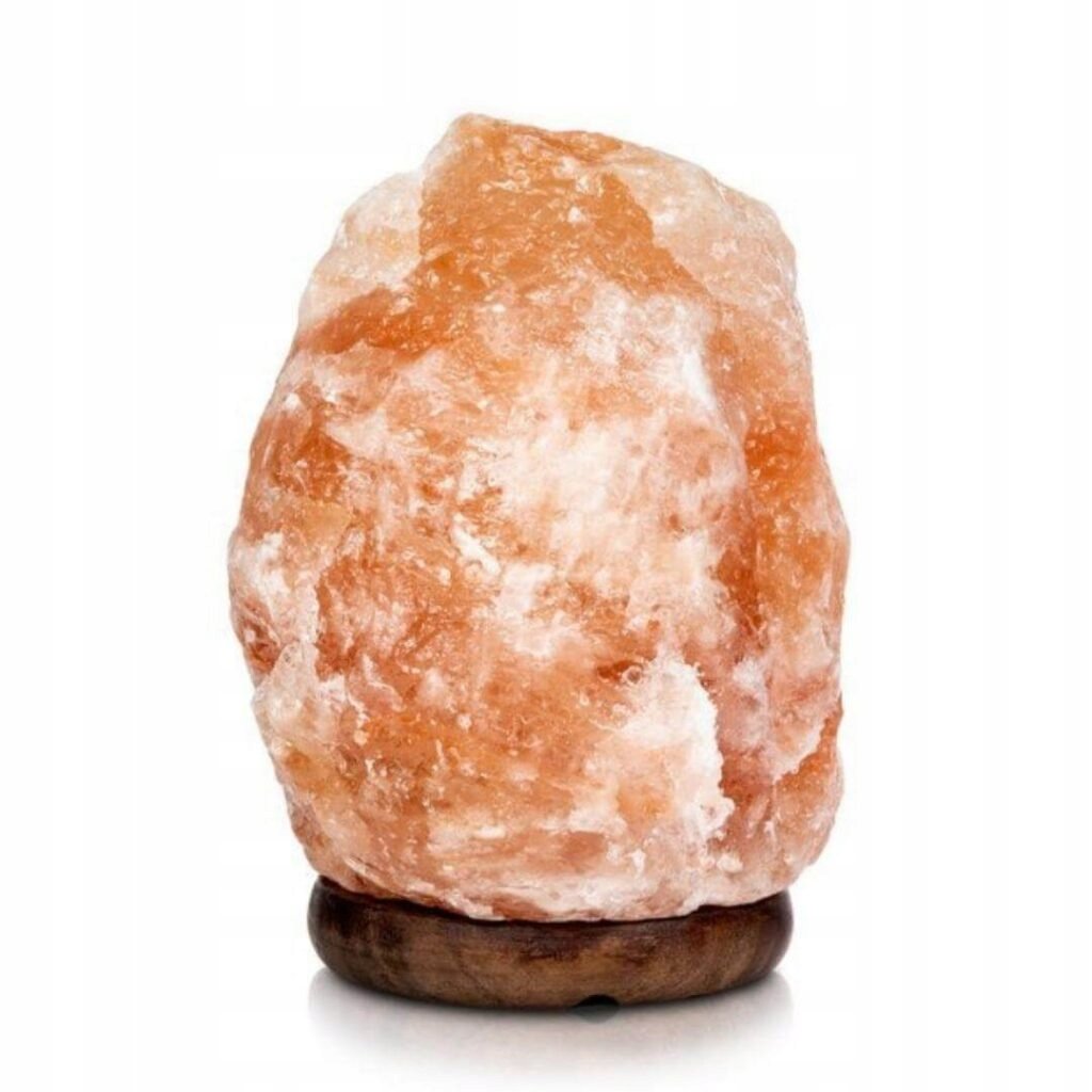 Lampa SOLNA na podstawie z Drewna Sól Himalajska 4 - 7kg - NNLED ...