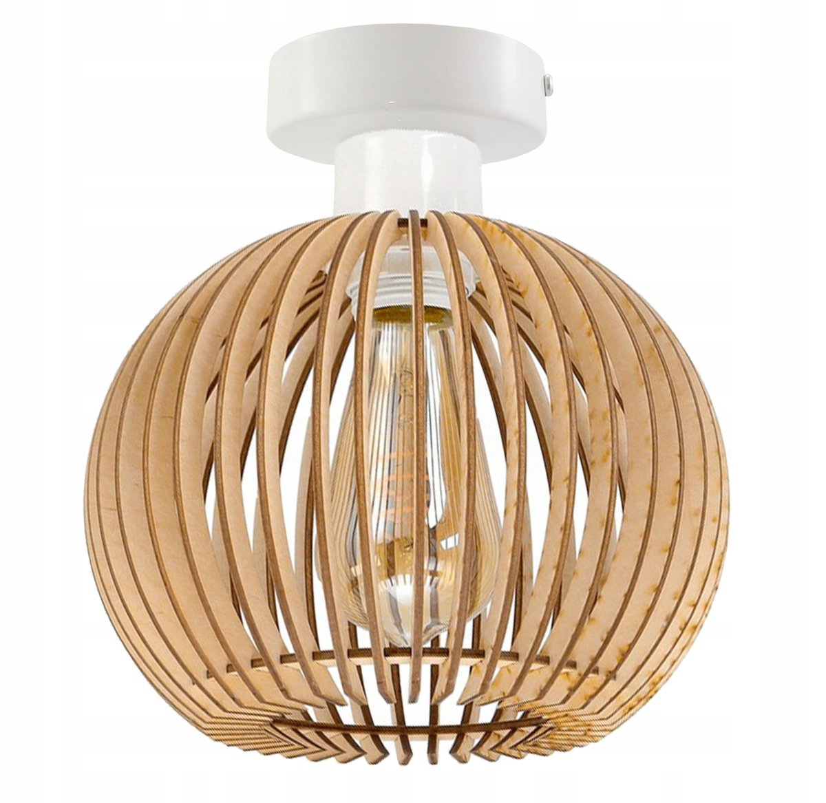 LAMPA stała sufitowa plafon Loft klosz drewno kula - LED-ONE | Sklep ...