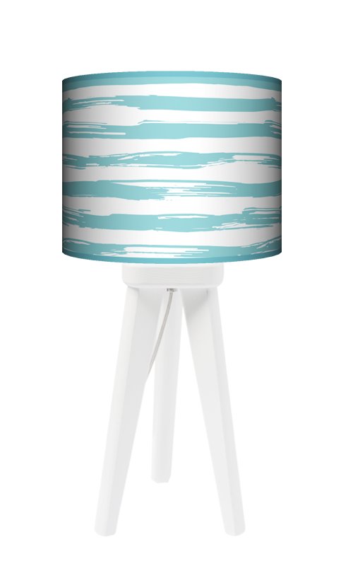 Lampa stołowa - trójnóg drewniana mała - Paintbrush - Inna marka ...