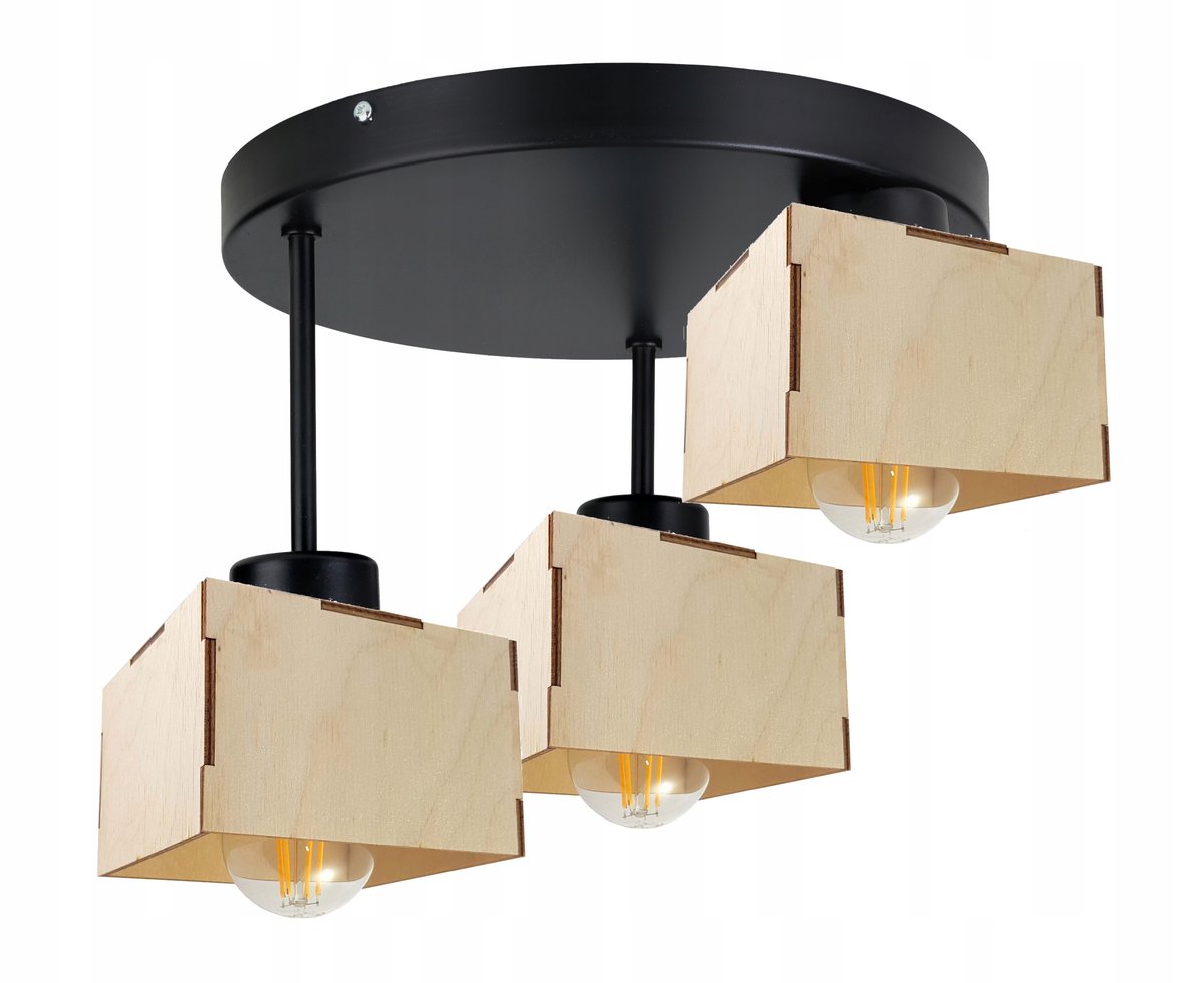 LAMPA sufit plafon wysoki żyrandol loft DREWNO 3 - LED-ONE | Sklep ...