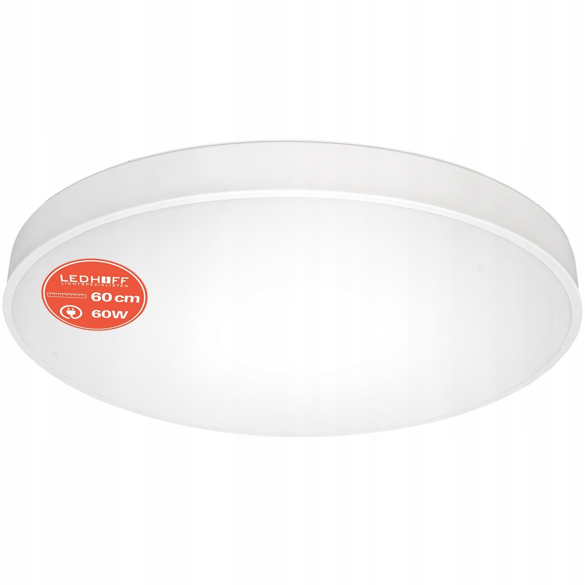 Lampa sufitowa BIAŁA okrągła DUŻA plafon LED 60cm panel natynkowy MOCNA ...