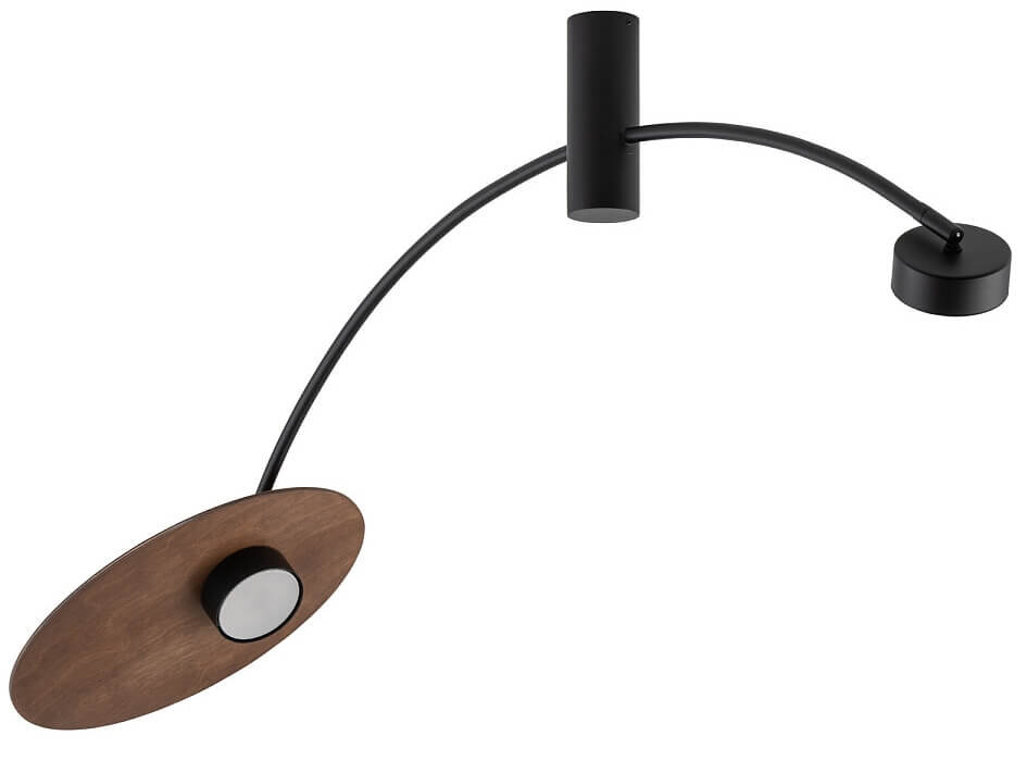 Lampa sufitowa Heft 10356 na wysięgniku czarna drewniana - Nowodvorski ...