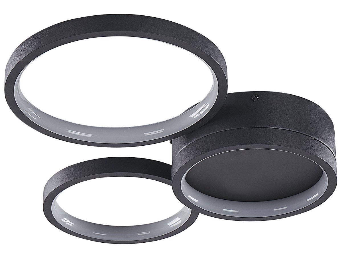 Lampa sufitowa LED metalowa czarna AGNAT - Beliani | Sklep EMPIK.COM