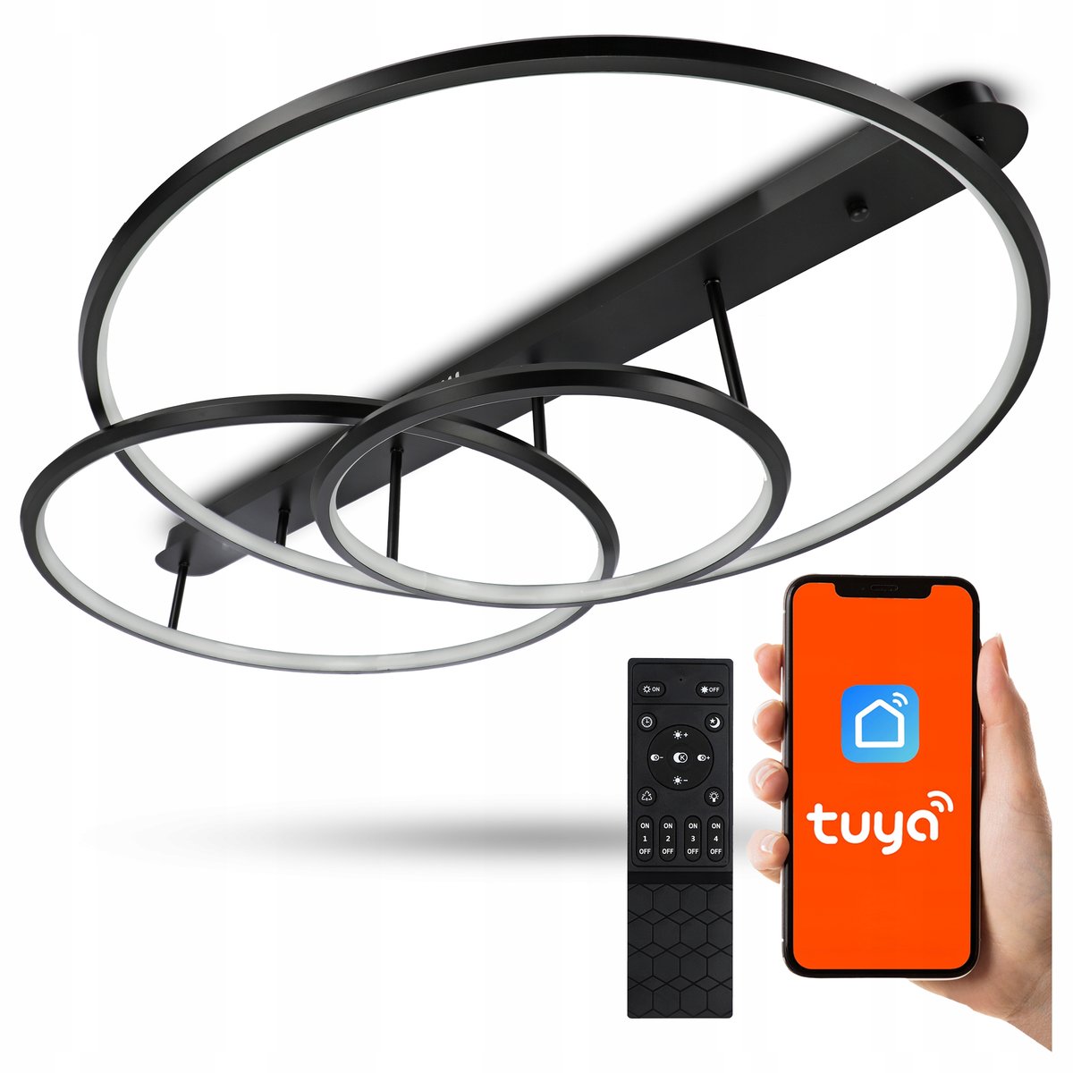 Lampa Sufitowa LED Plafon Natynkowy TUYA Aplikacja Na Telefon + Pilot 156W - SmartLED | Sklep ...