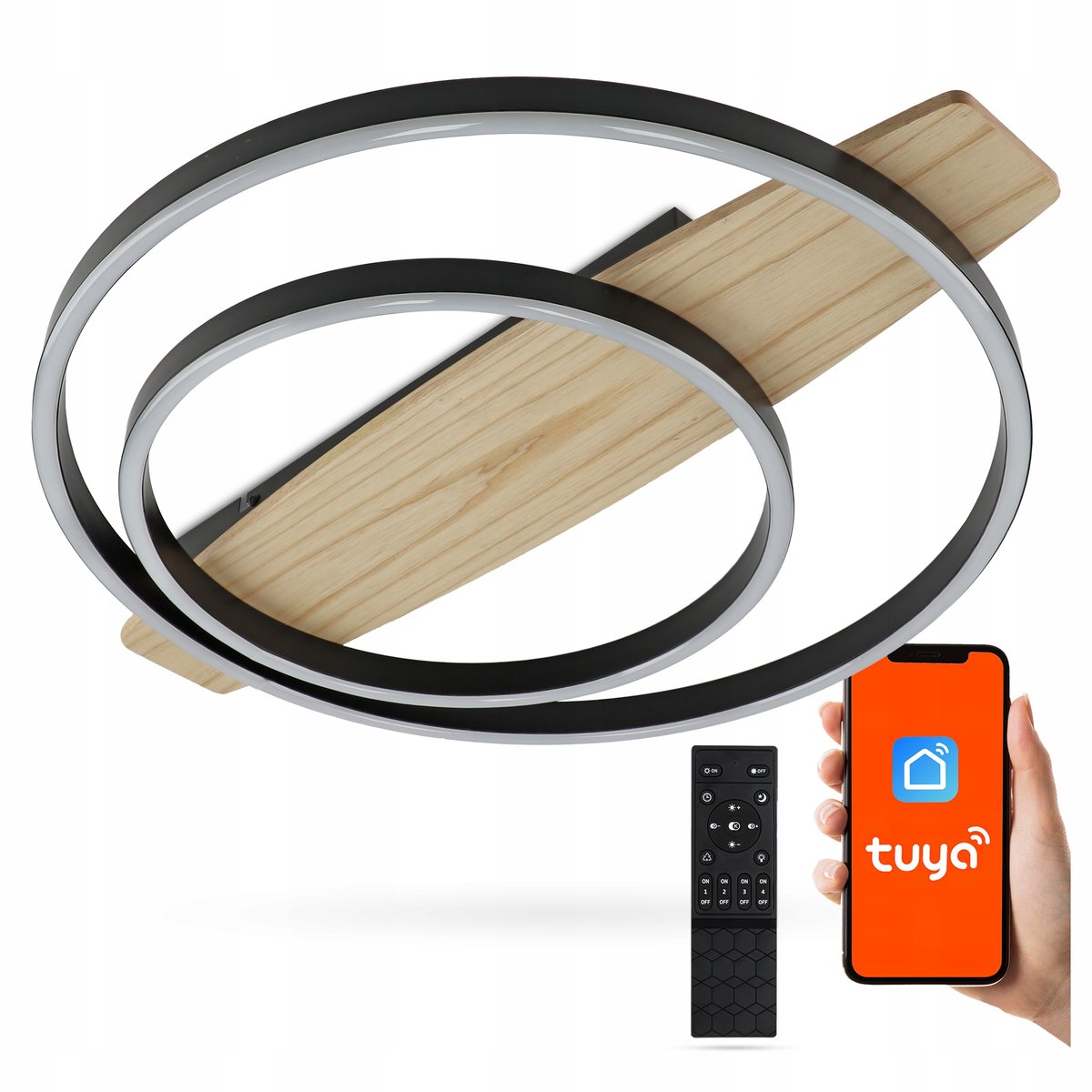 Lampa Sufitowa LED Plafon Natynkowy TUYA Aplikacja Na Telefon + Pilot 68W - SmartLED | Sklep ...