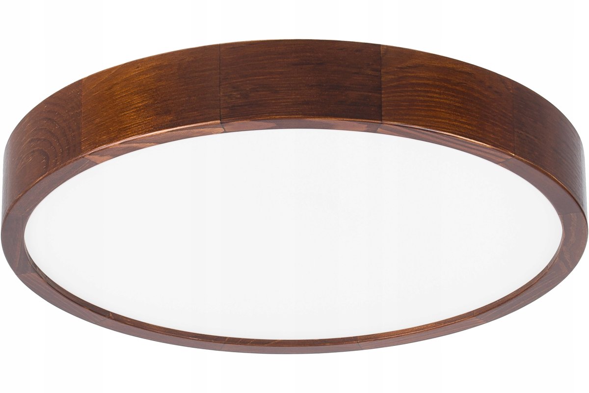 Lampa sufitowa LEJA Plafon LED fi375 ORZECH do salonu kuchni 4000K STYLOWA - Stolarnia PIKA ...