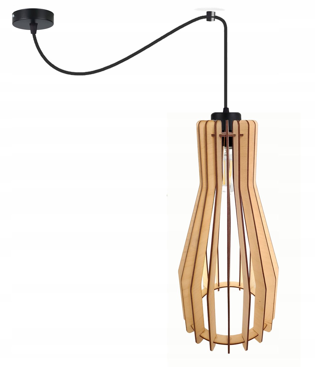 LAMPA sufitowa wisząca ZWIS Loft E27 PAJĄK Drewno - LED-ONE | Sklep EMPIK.COM