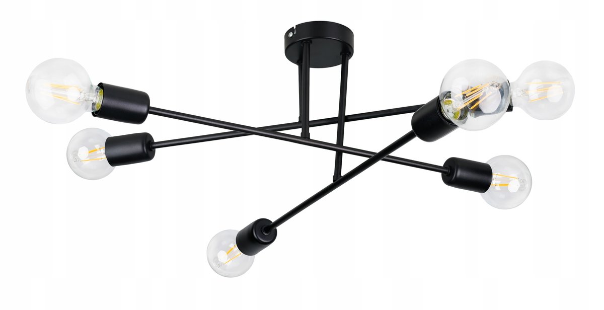 LAMPA sufitowa żyrandol PLAFON LOFT E27 EDISON 6 - LED-ONE | Sklep EMPIK.COM