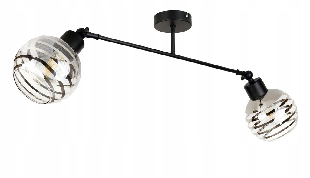 Lampa Sufitowa Żyrandol Regulowany Loft E27 Szkło - INECT | Sklep EMPIK.COM