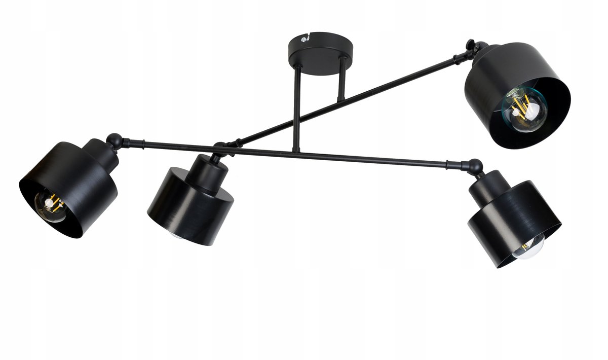 LAMPA sufitowa żyrandol regulowany LOFT ruch 4 E27 - LED-ONE | Sklep EMPIK.COM