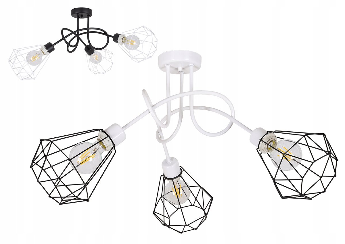 Lampa SUFITOWA żyrandol WISZĄCA LOFT drut BRYLANT - LED-ONE | Sklep EMPIK.COM
