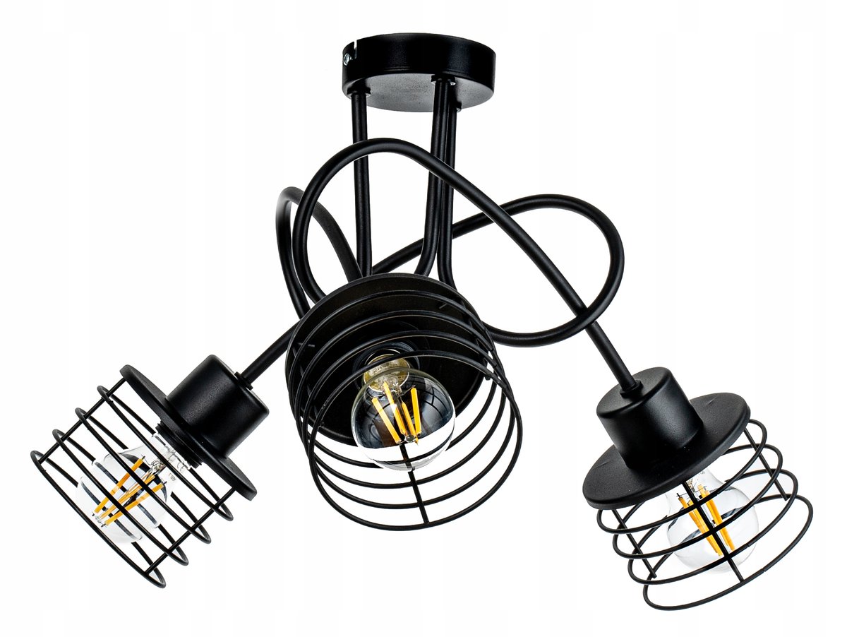 Lampa SUFITOWA żyrandol WISZĄCA LOFT plafon drut - LED-ONE | Sklep EMPIK.COM