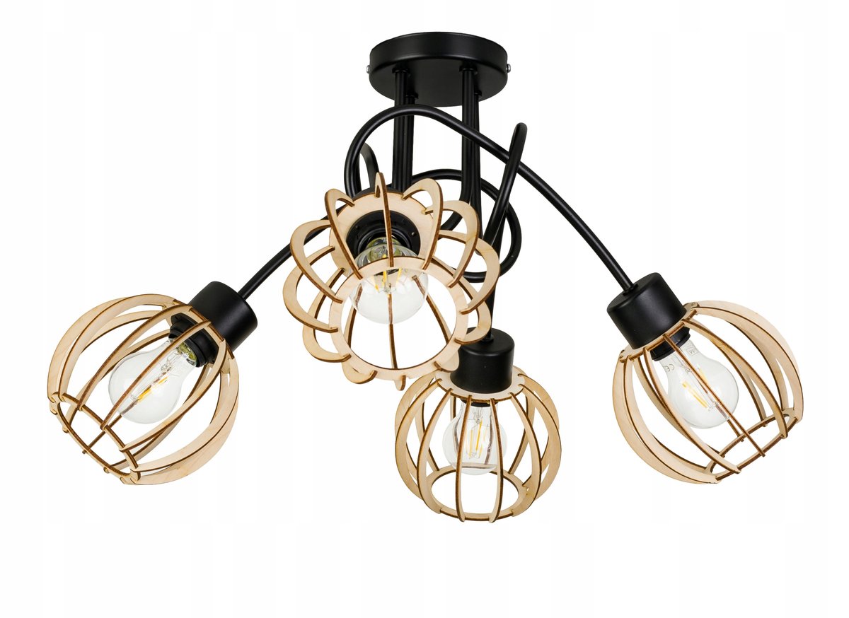 Lampa SUFITOWA żyrandol WISZĄCA LOFT plafon KULA 4 - LED-ONE | Sklep ...