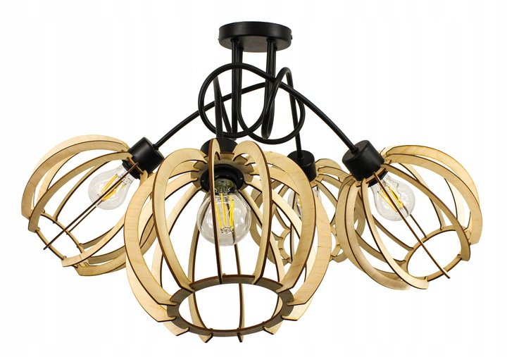 Lampa SUFITOWA żyrandol WISZĄCA LOFT plafon KULA 4 - LED-ONE | Sklep ...