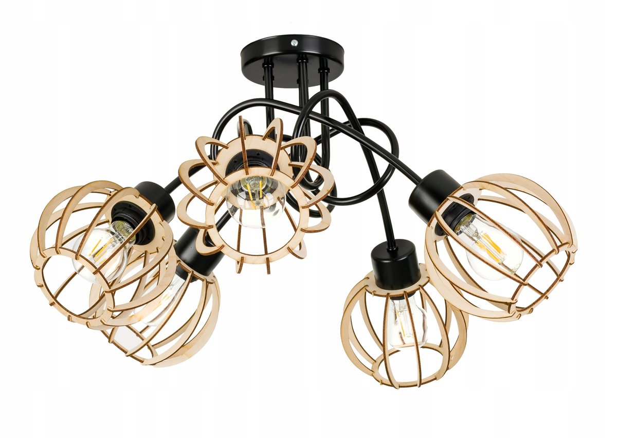 Lampa SUFITOWA żyrandol WISZĄCA LOFT plafon KULA 5 - LED-ONE | Sklep ...