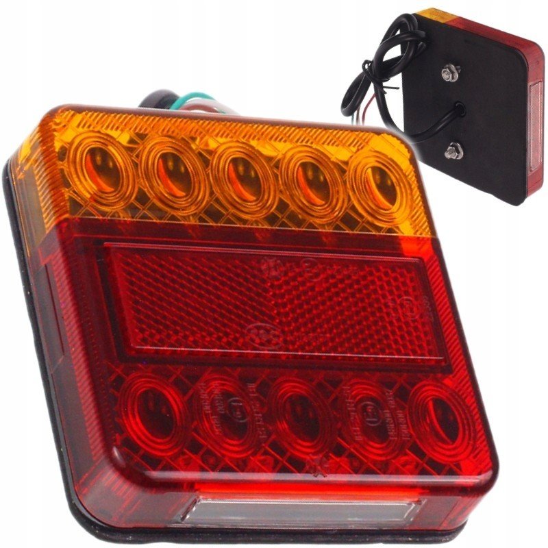Lampa tylna zesp 3-segm L/P przyczepka diodowa kwadratowa 12/24V - Inna marka | Motoryzacja EMPIK