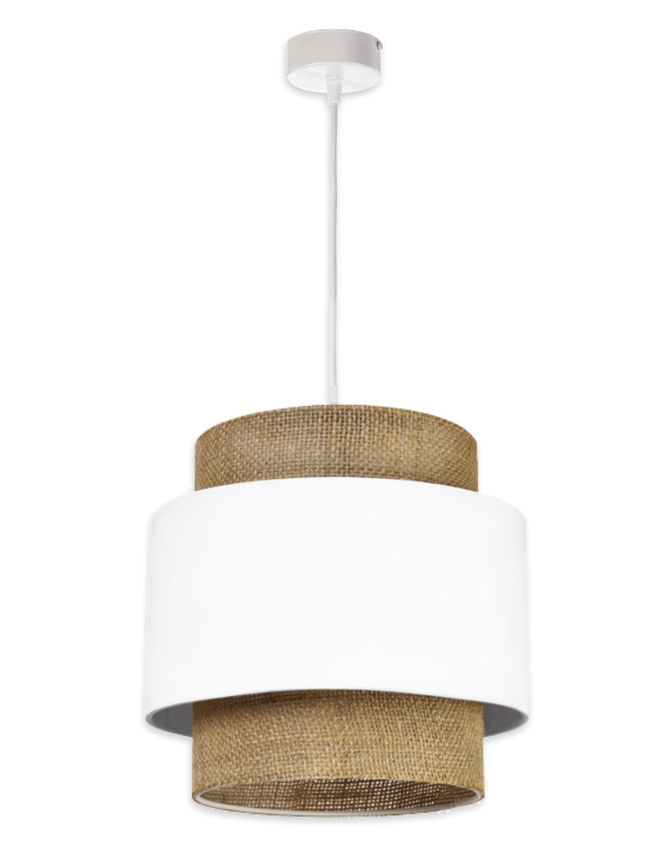 Lampa Wisząca Boho Juta Rattan Trio Biała E27 LED - Skylighting | Sklep ...