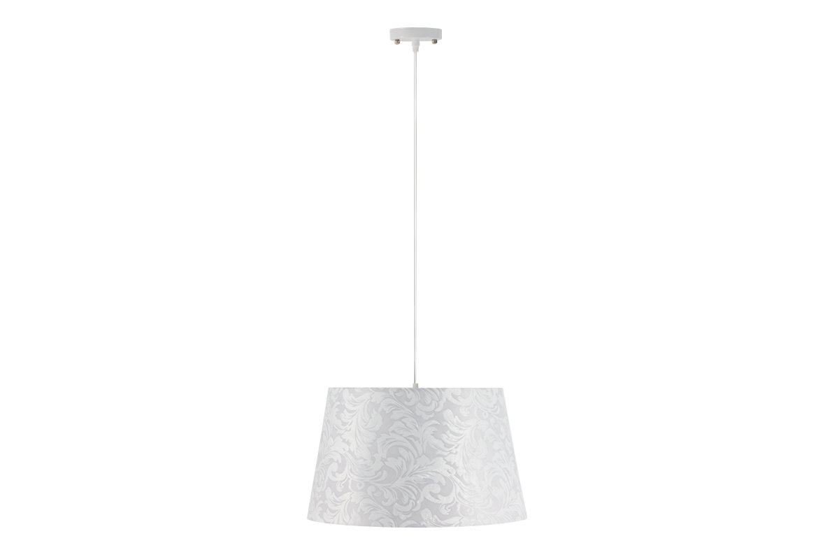 Lampa wisząca SKROP biały, Ø40 h24, tkanina - Konsimo | Sklep EMPIK.COM