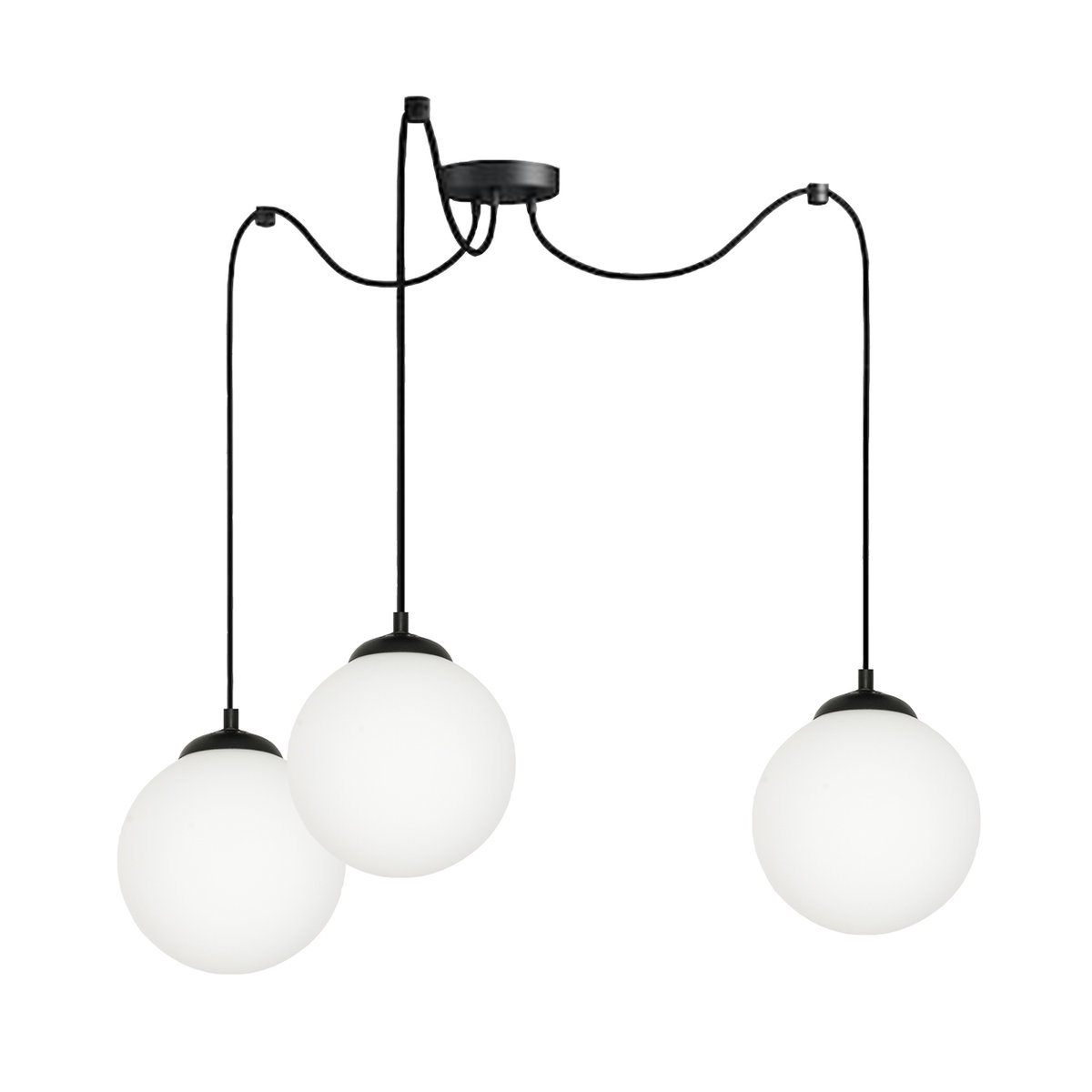 Lampa Wisząca Sufitowa Pająk Żyrandol do Kuchni Kryształki Klosz 3xe27 ...